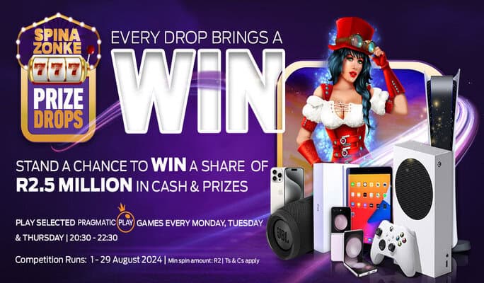 Spina Zonke Prize Drops - Bet and Win